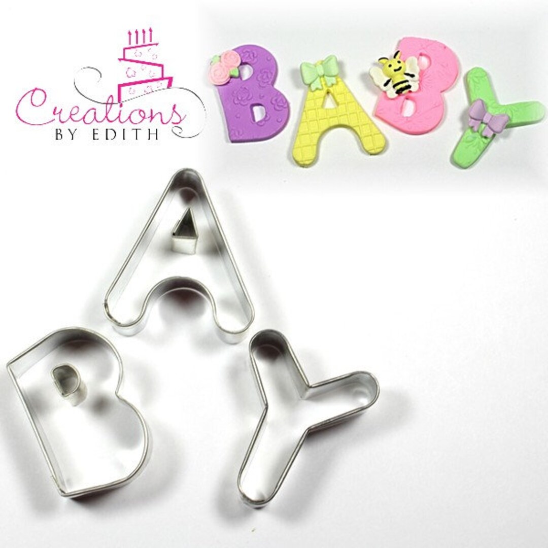 Clearance, BABY Word Cutter Set. 3 Pcs., Baby Shower Cutters, Baby ...