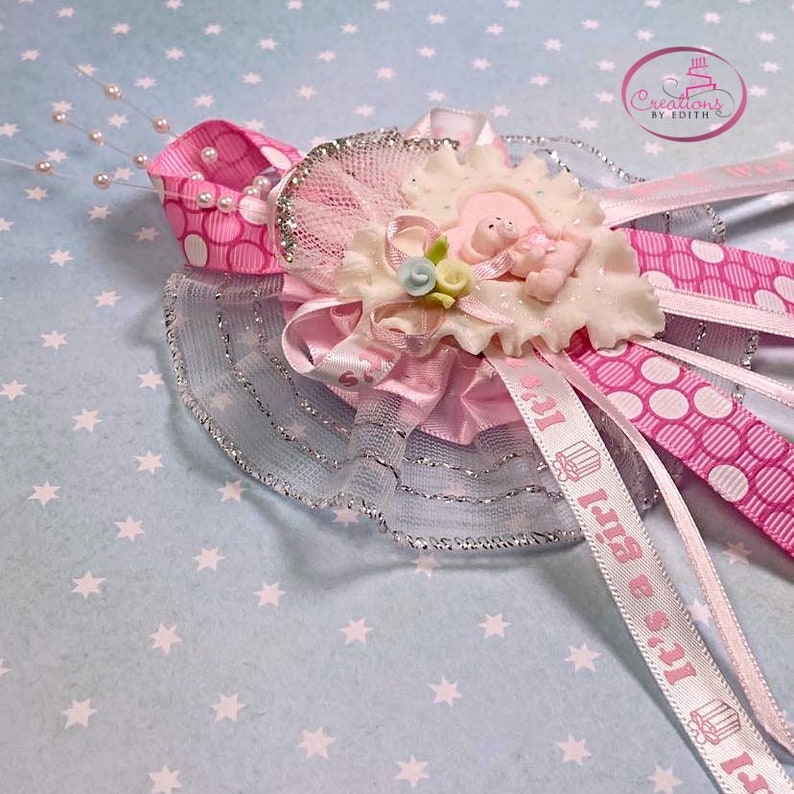 Baby Girl Corsages, Baby Shower Corsage, It's a Girl Corsage, Mom-to-be ...