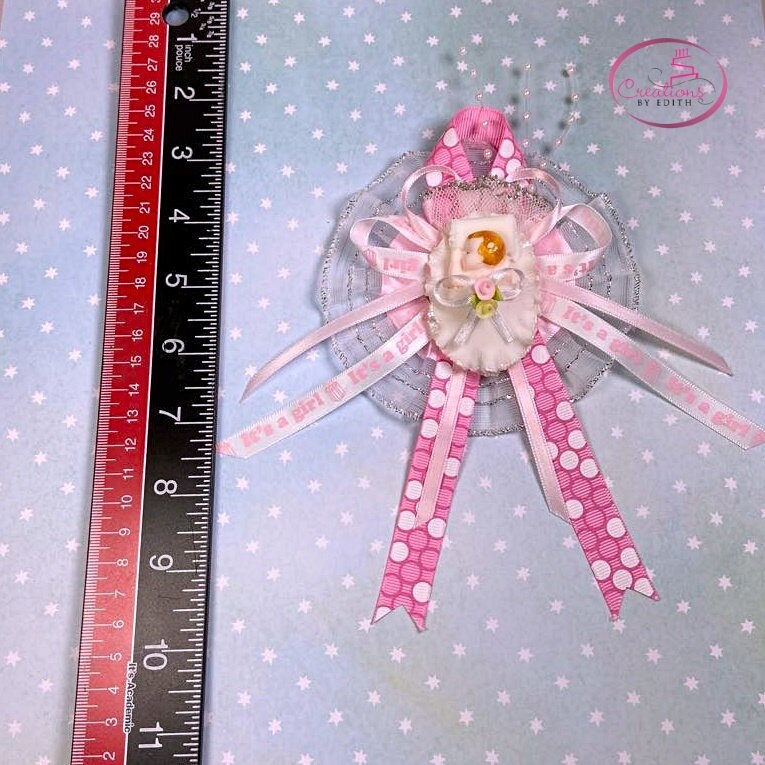 Baby Girl Corsages, Baby Shower Corsage, It's a Girl Corsage, Mom-to-be ...