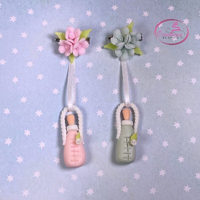 Baby Charm Pins, Trio Flowers, Baby Shower Pins, Baby Shower Brooch ...