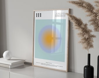 11:11 Aura Angel Number Poster Instant Printable Download, Angel Number ...