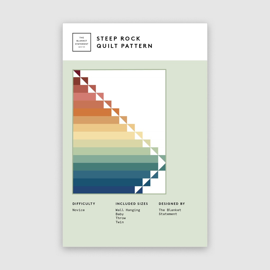 Steep Rock Quilt Pattern (paper Copy) by the Blanket Statement - Etsy