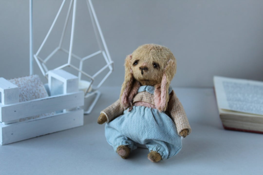 Handmade Plush Hare Interior Idea Holiday Gift Cute Soft Toy OOAK Plush ...