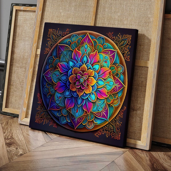 Mandala Canvas - Etsy