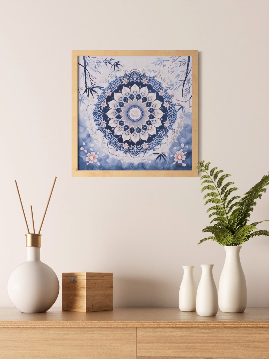 Japanese Zen Mandala Wall Art, Spiritual Wall Art, Mandala Art, Mandala ...