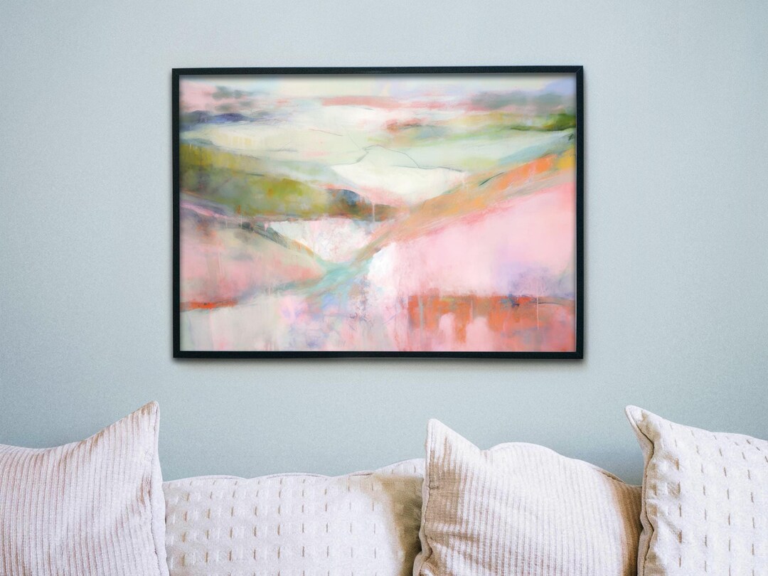 Framed Calming Pastel Art, Framed Original Art, Soft Painting Wall Art ...