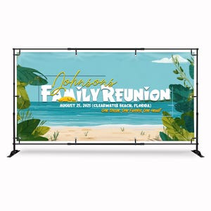 Family Reunion Banner, Personalized Vinyl Banner, Customizable Event ...