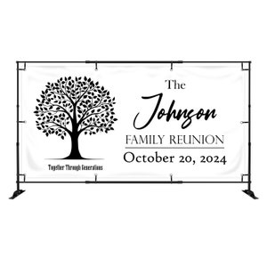Family Reunion Banner, Personalized Vinyl Banner, Customizable Event ...