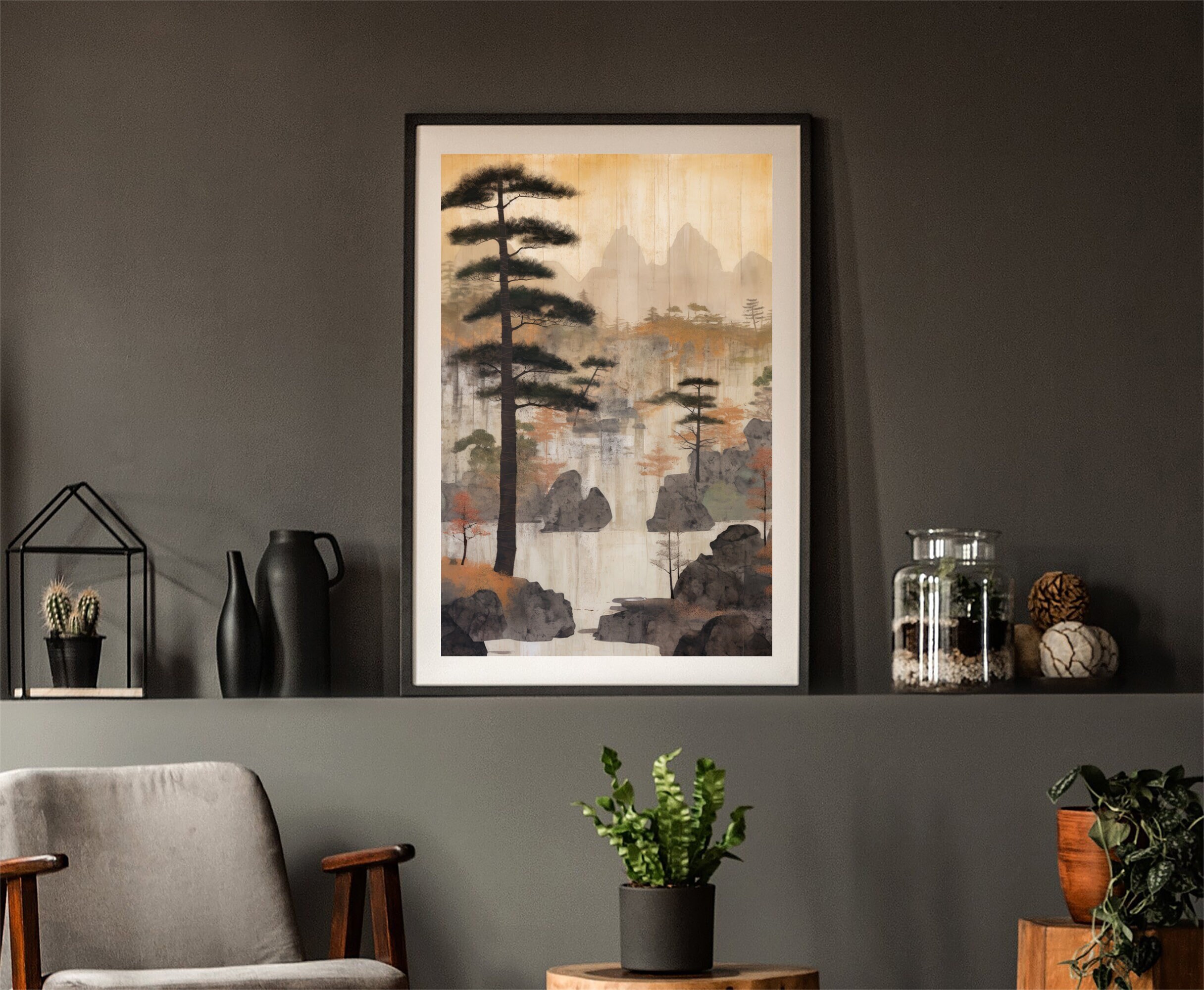 Japandi Wandkunst japanische Wandkunst Japandi Kunstdruck - Etsy.de