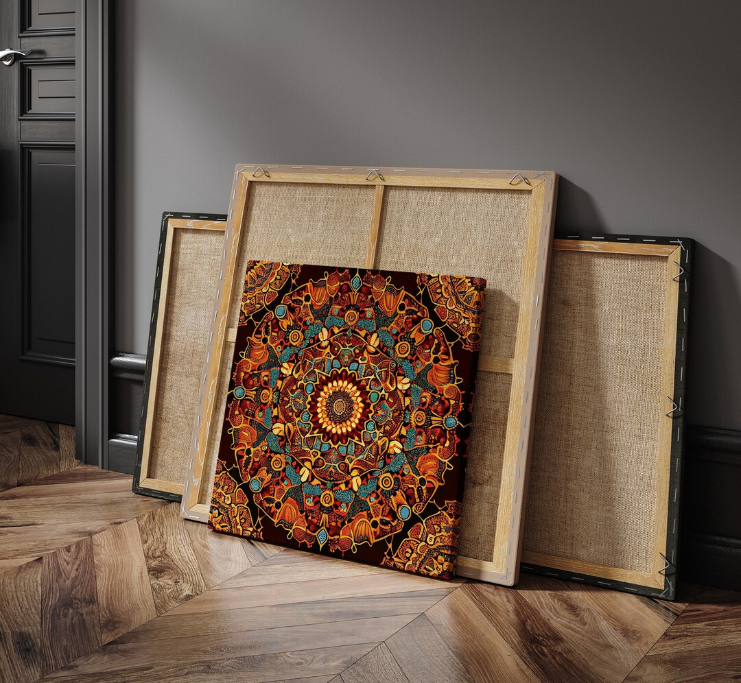 Mandala Canvas Painting, Original Art on Canvas, Spiritual Wall Art ...