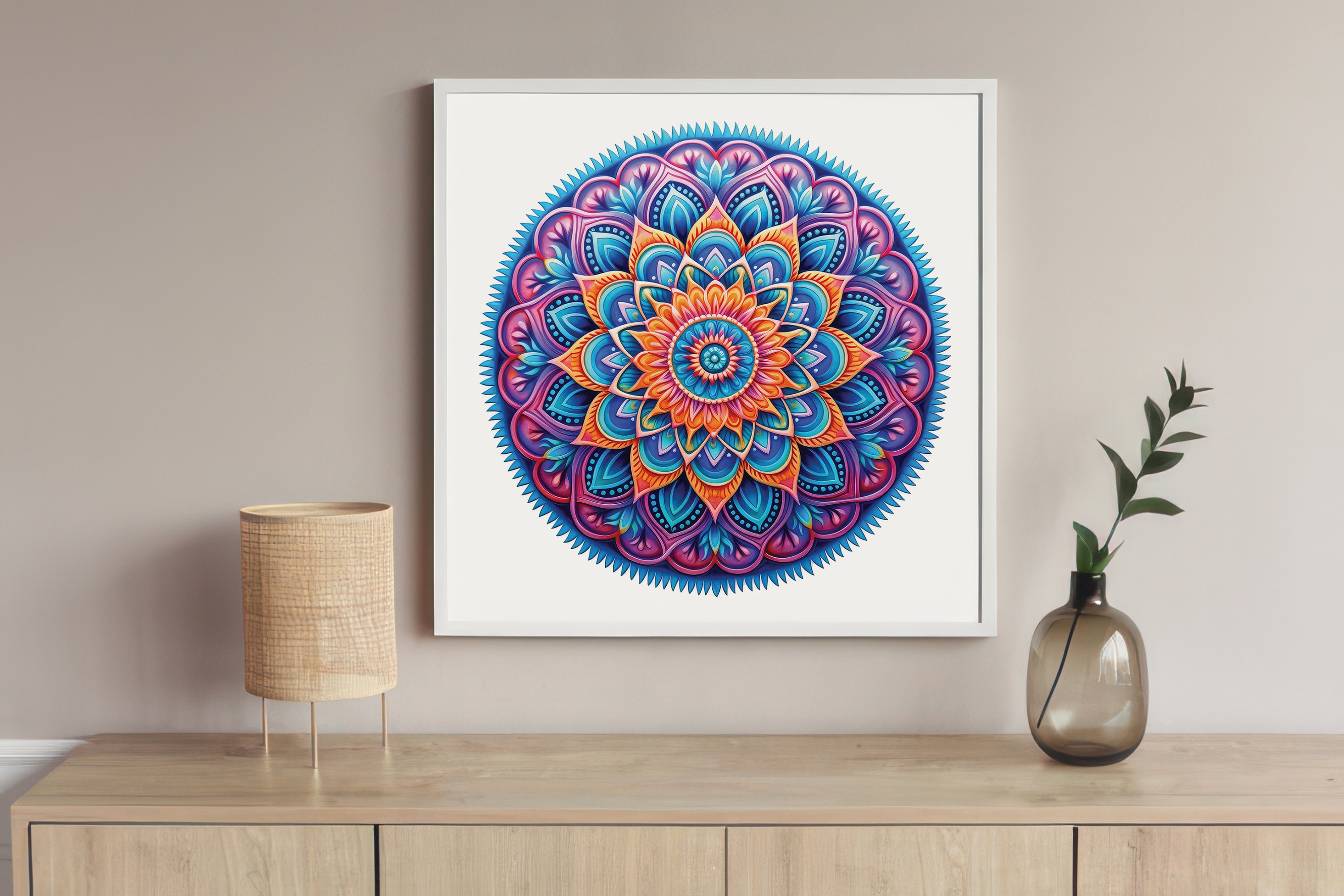 Mandala Wall Art, Printable Mandala, Mandala Deco, Spiritual Decor ...