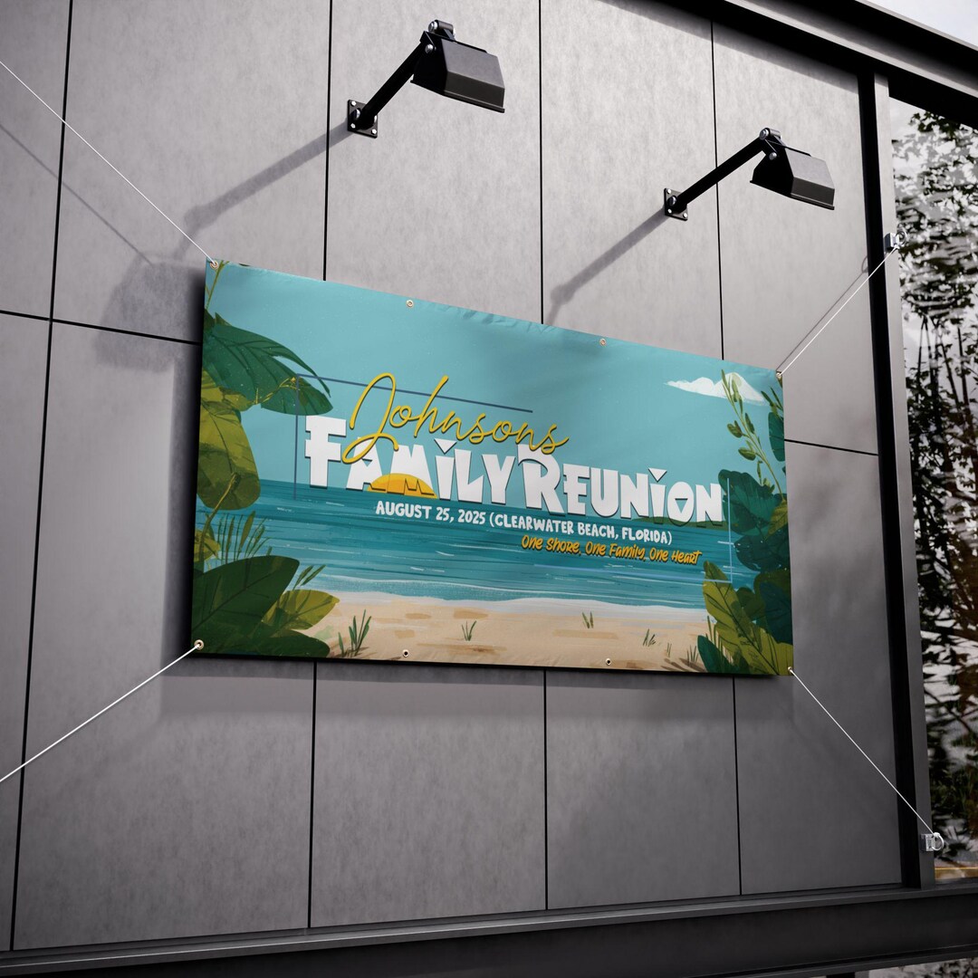 Family Reunion Banner, Personalized Vinyl Banner, Customizable Event ...