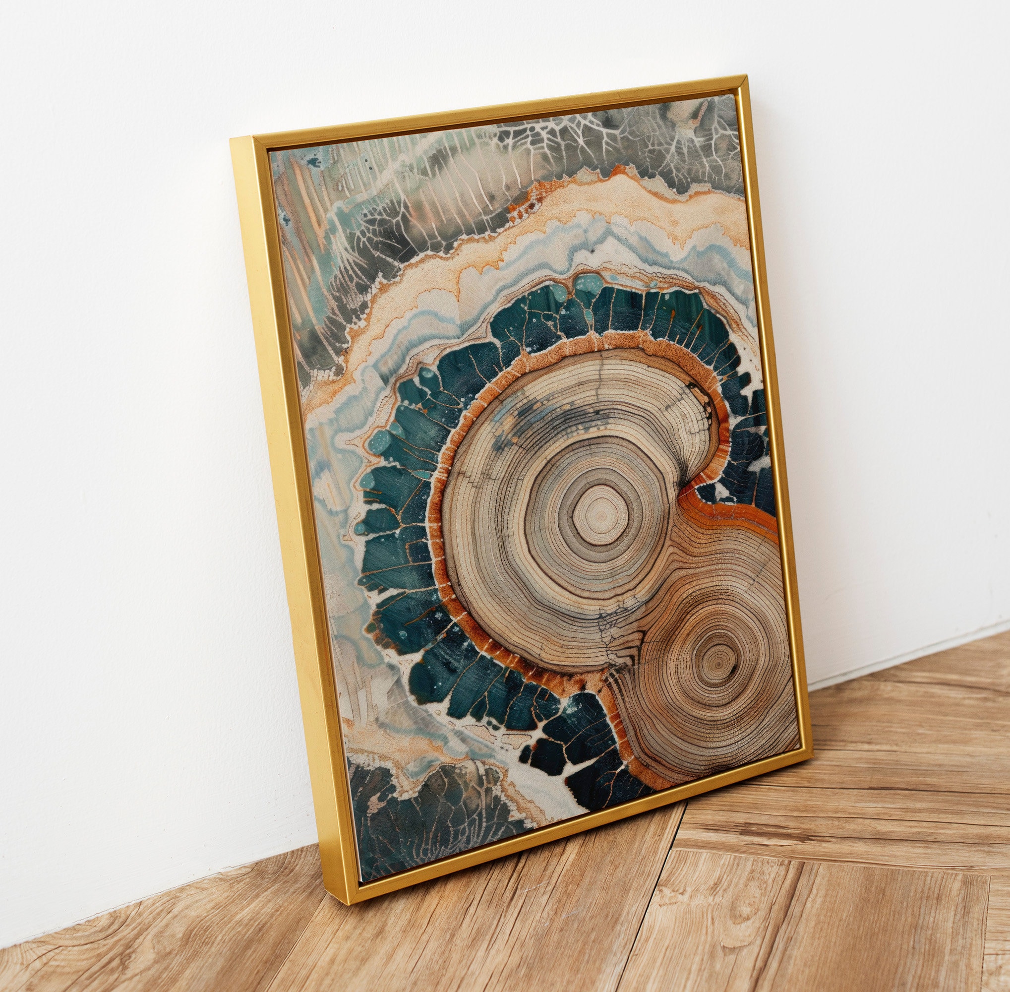 Nordic Tree Ring Abstract Art, Modern Abstract, Scandinavian Abstract ...