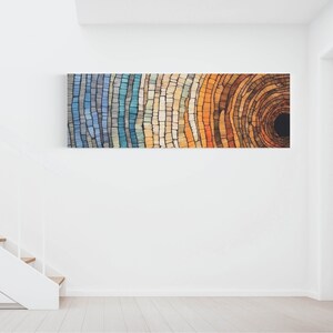 Tree Ring Canvas Painting, Original Art on Unstretched Canvas, Tree ...