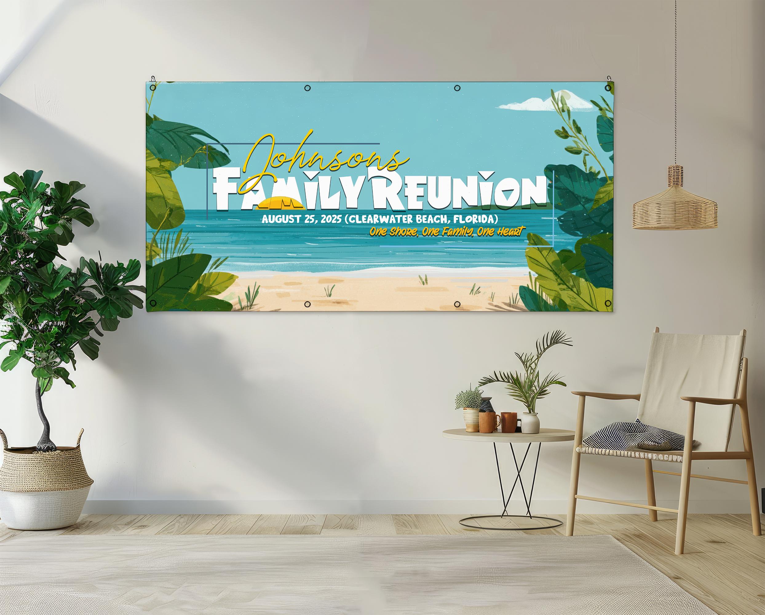 Family Reunion Banner, Personalized Vinyl Banner, Customizable Event ...