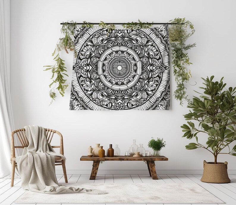 Meditation Room Decor, Yoga Studio Tapestry, Altar Cloth Wall Hanging ...