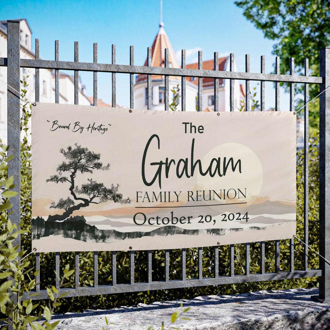 Family Reunion Banner, Personalized Vinyl Banner, Customizable Event ...