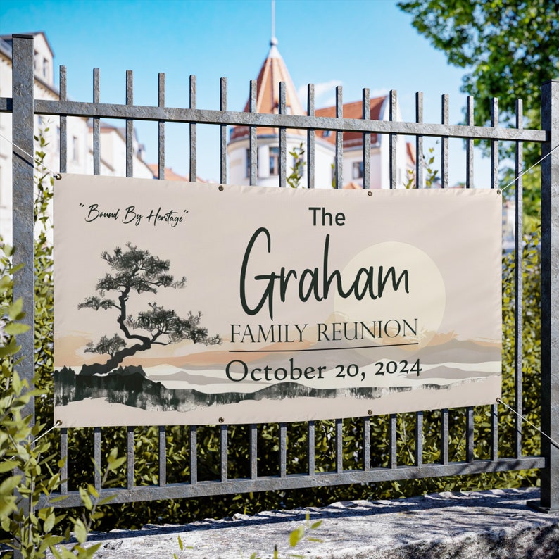 Family Reunion Banner, Personalized Vinyl Banner, Customizable Event ...