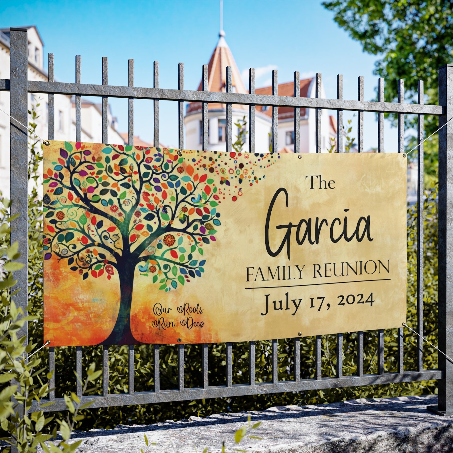 Family Reunion Banner, Personalized Vinyl Banner, Customizable Event ...