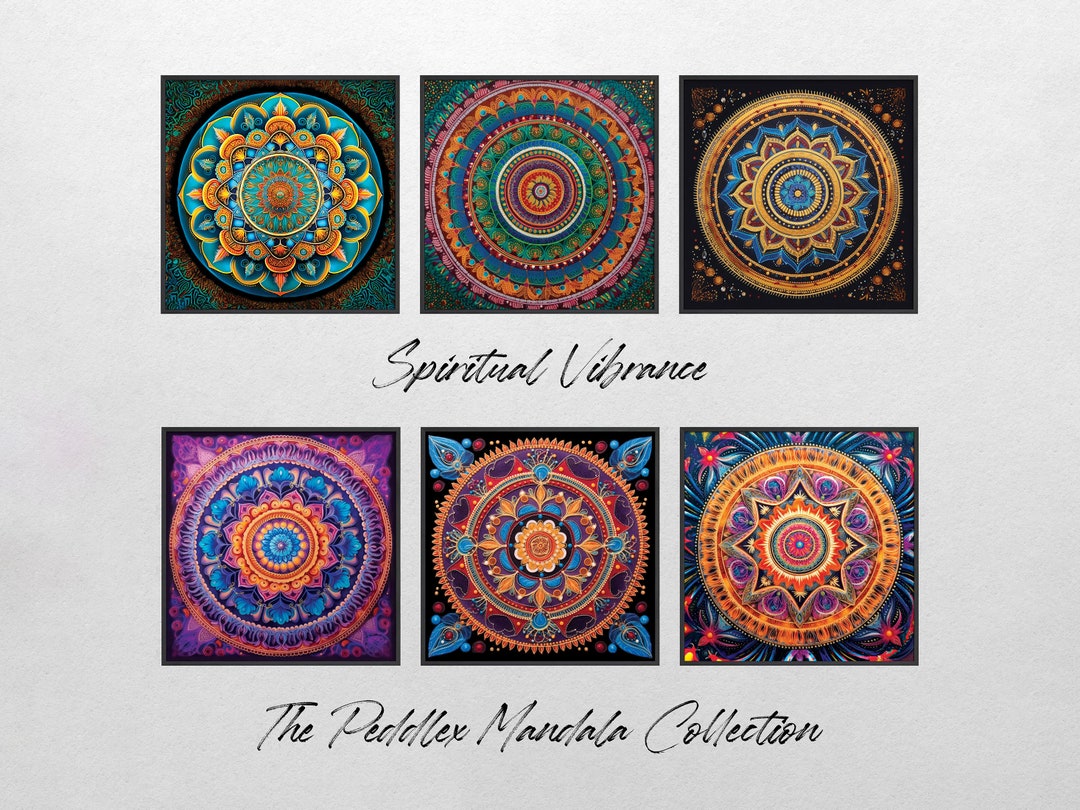 Set of 6 Mandala Wall Art, Spiritual Wall Art, Mandala Art, Mandala ...