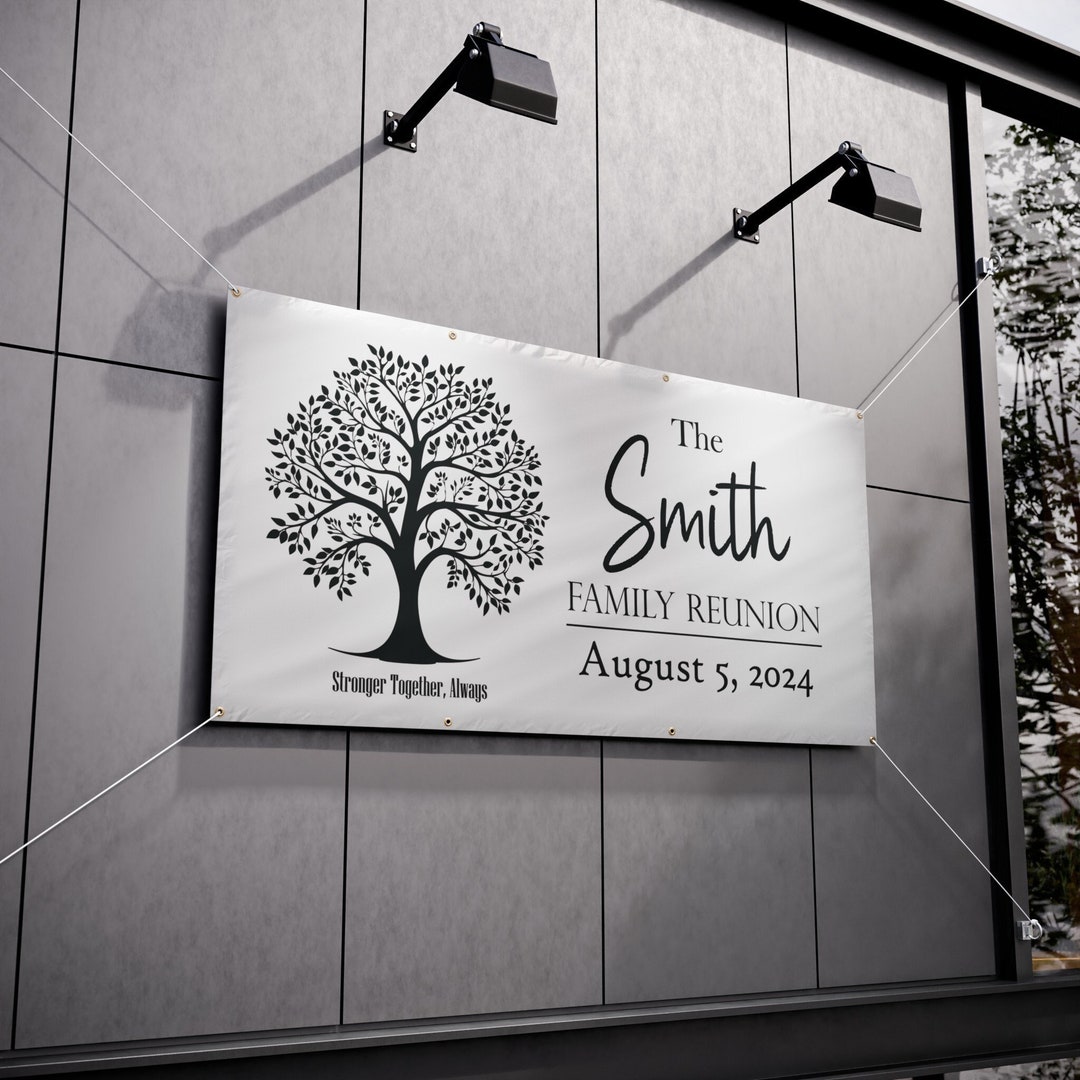 Family Reunion Banner, Personalized Vinyl Banner, Customizable Event ...