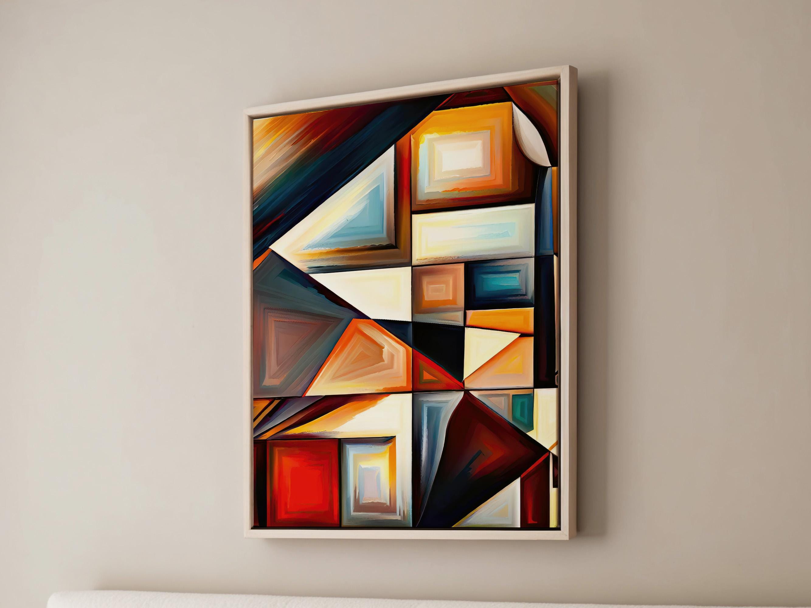 Vertical Statement Art, Gallery Wall Filler Canvas, Portrait Abstract ...