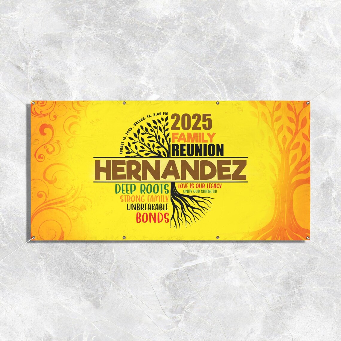 Family Reunion Banner, Personalized Vinyl Banner, Customizable Event ...