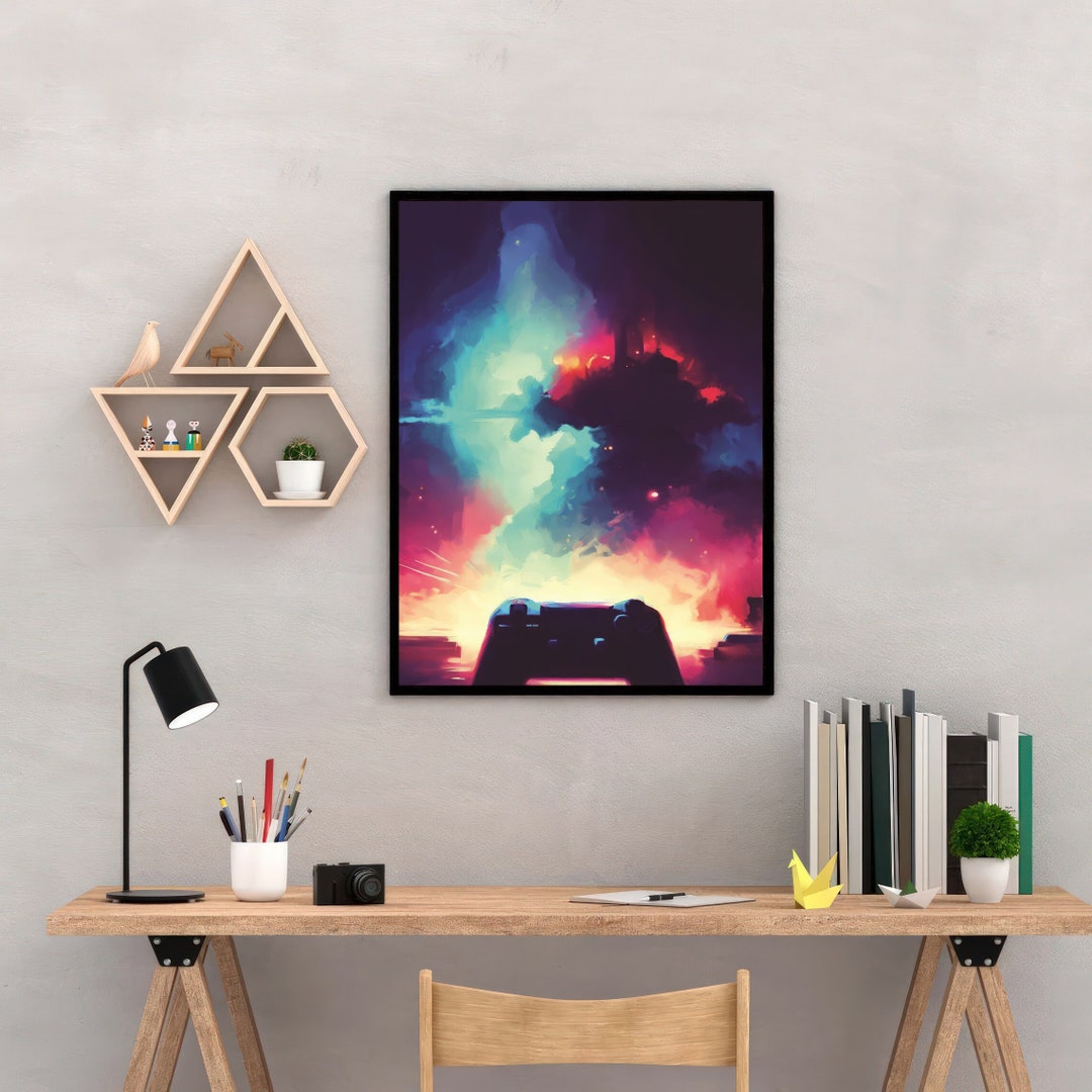 Abstract Digital Art, Gaming Wall Art, Gaming Decor, Abstract Printable ...