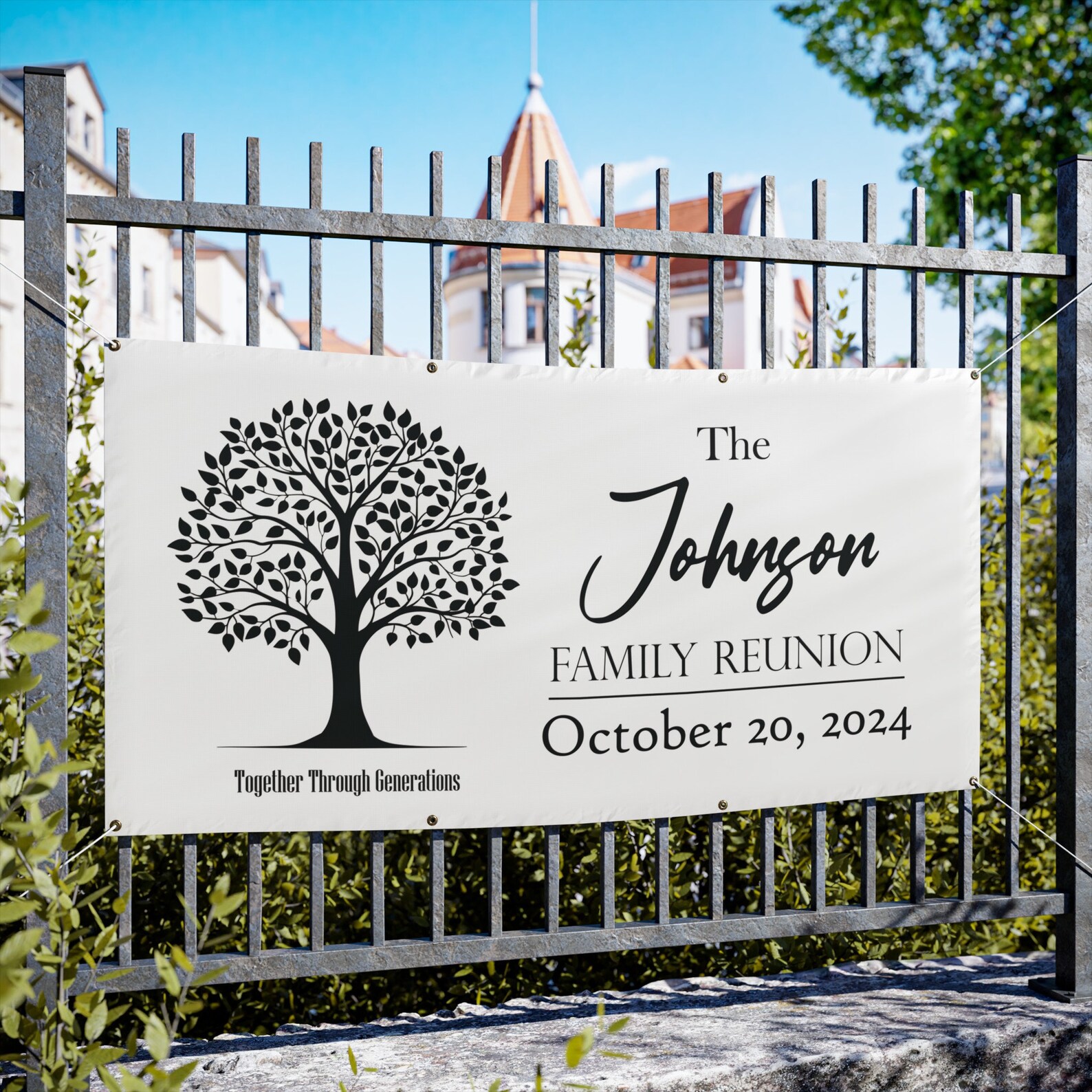 Family Reunion Banner, Personalized Vinyl Banner, Customizable Event ...