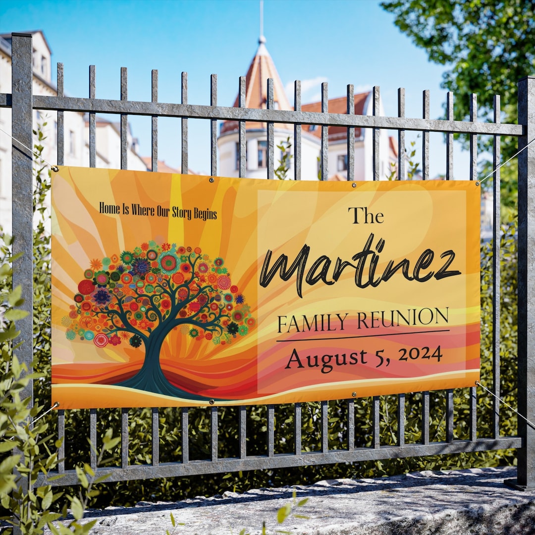 Family Reunion Banner, Personalized Vinyl Banner, Customizable Event ...