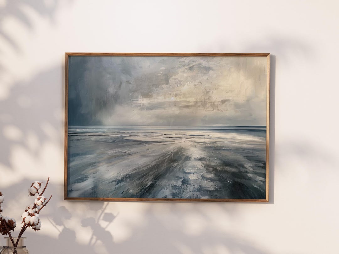 Zen Wall Art, Mindful Abstract Landscape for a Meditation Space, Serene ...