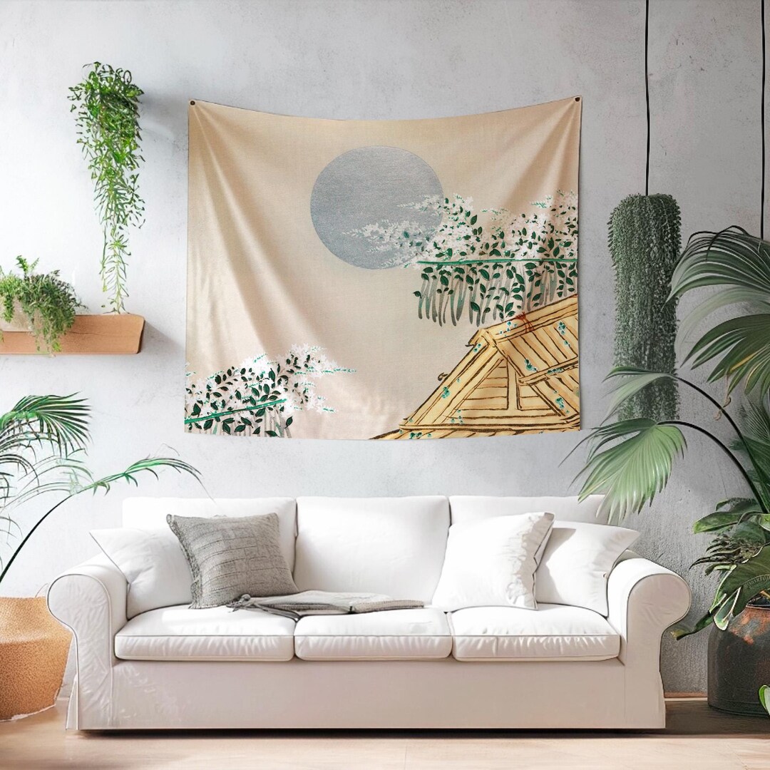 Japanese Tapestry, Original Art on Tapestry, Japan Wall Hanging ...