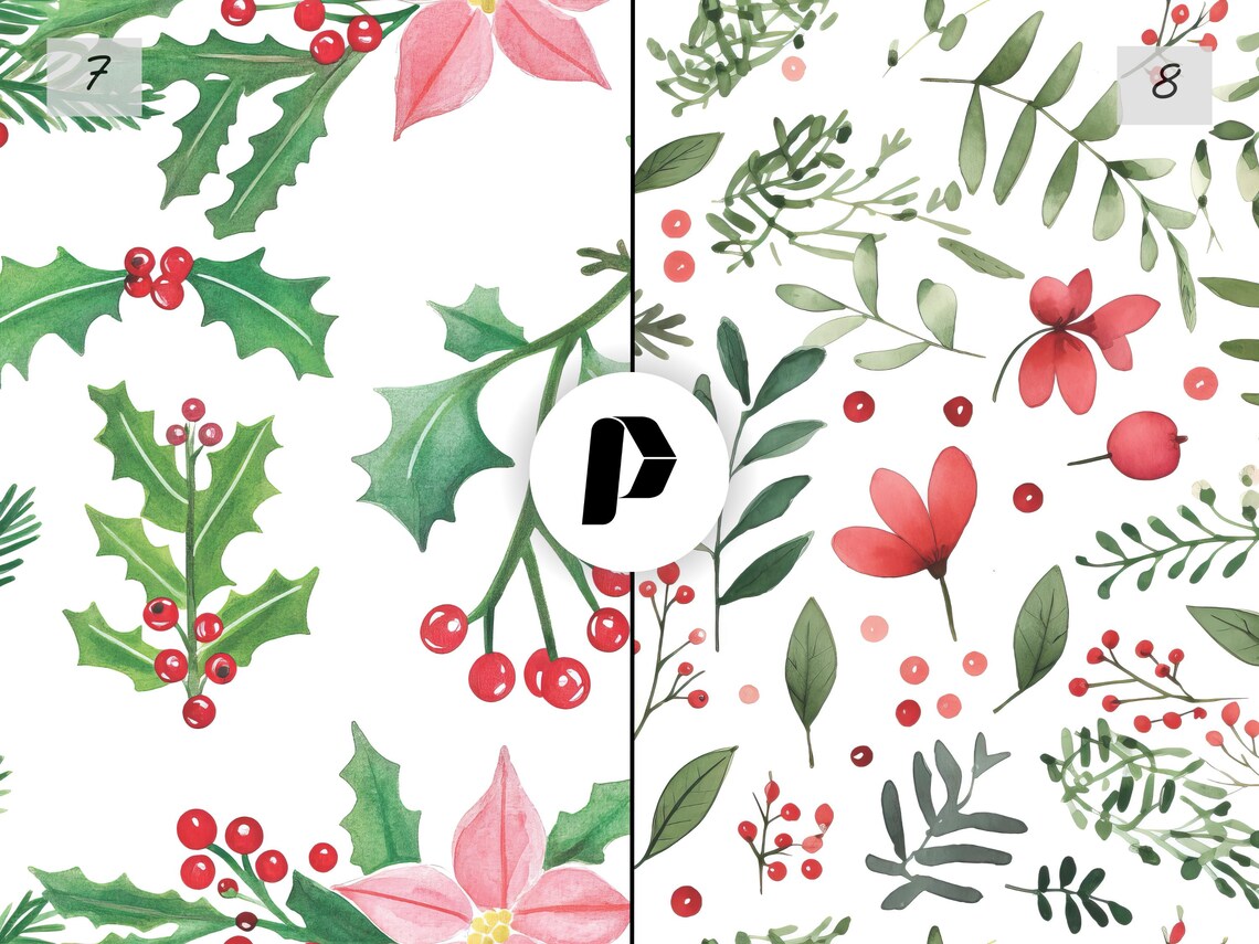 Christmas Seamless Pattern, Christmas Digital Paper, Christmas ...
