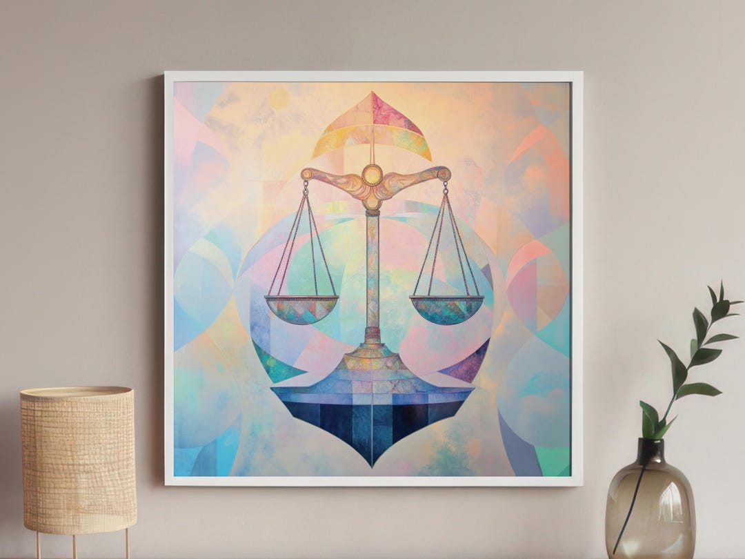 Zodiac Libra Art Print, Astrological Wall Art, Elegant Horoscope Art ...