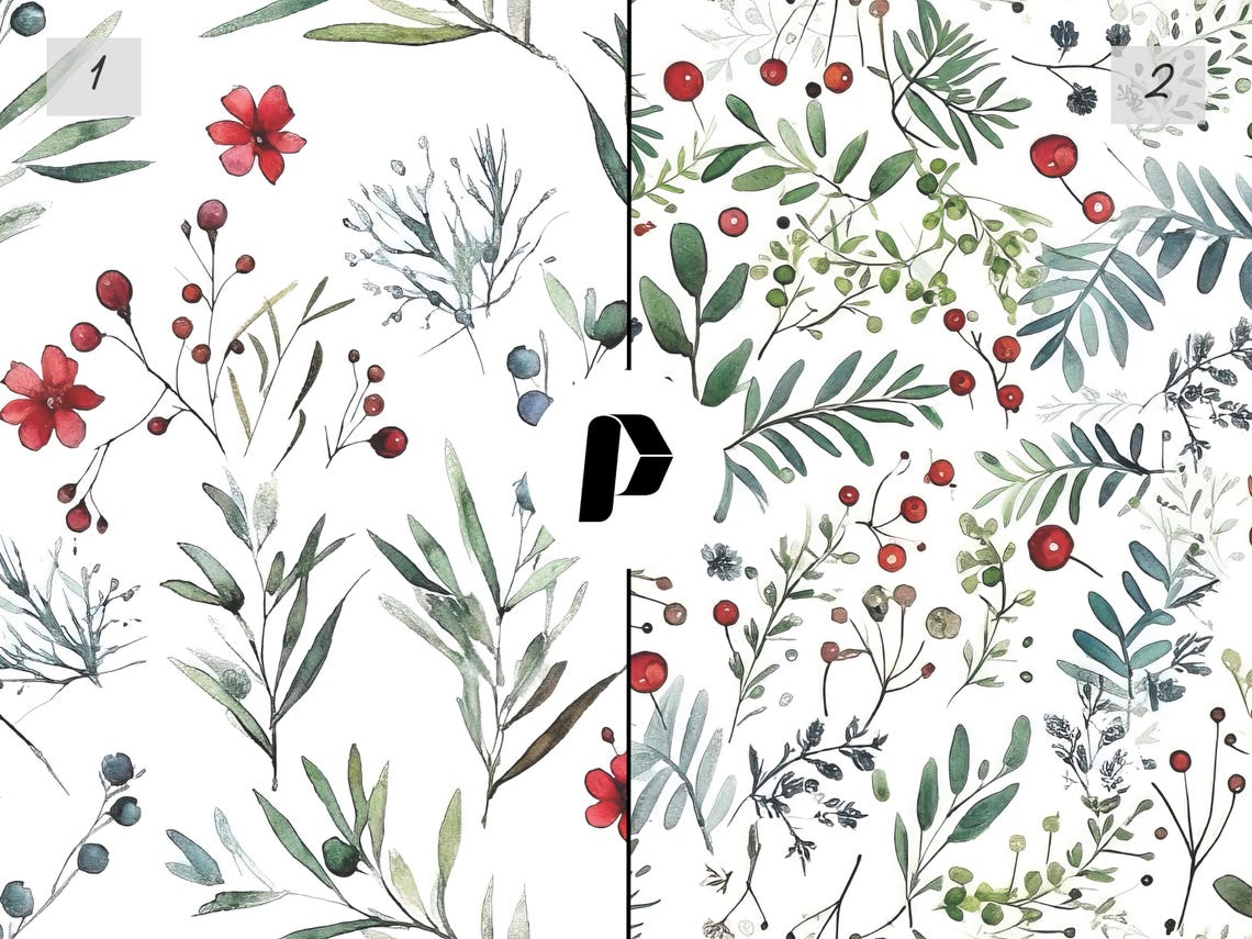 Christmas Seamless Pattern, Christmas Digital Paper, Christmas ...