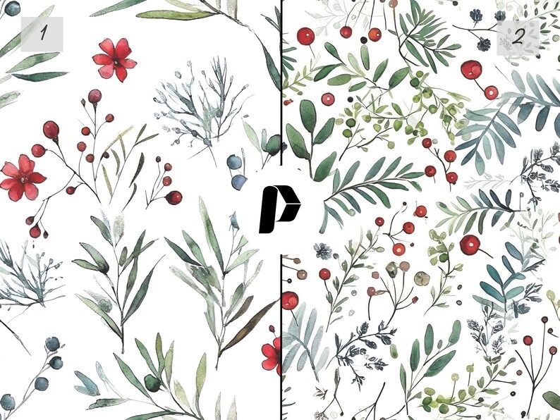Christmas Seamless Pattern, Christmas Digital Paper, Christmas ...