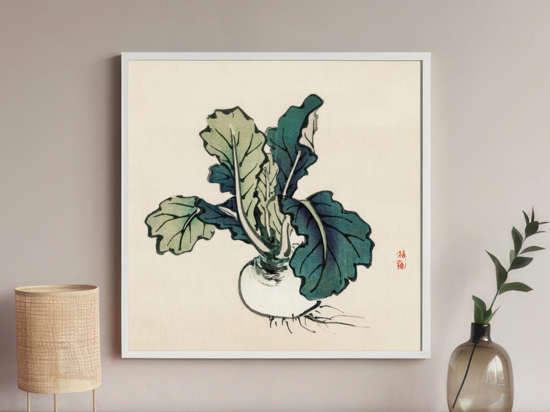 Vivid Turnip Watercolor Art Print, Realistic Vegetable Kitchen Decor ...