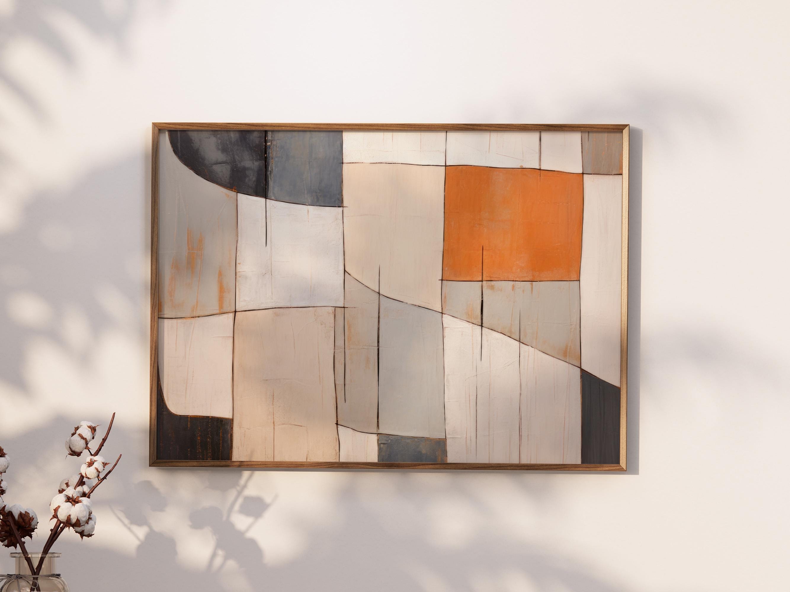 Japandi Abstract Art Print, Minimalist Japanese Scandinavian Wall Decor ...