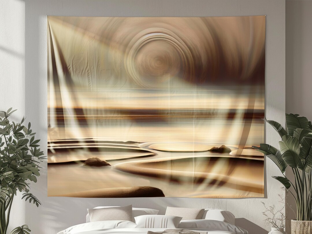 Zen Inspired Wall Tapestry, Minimalist Art, Peaceful Oasis Decor ...