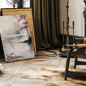 Giftable Canvas Painting, Original Japandi Art, Personalized Japanese ...