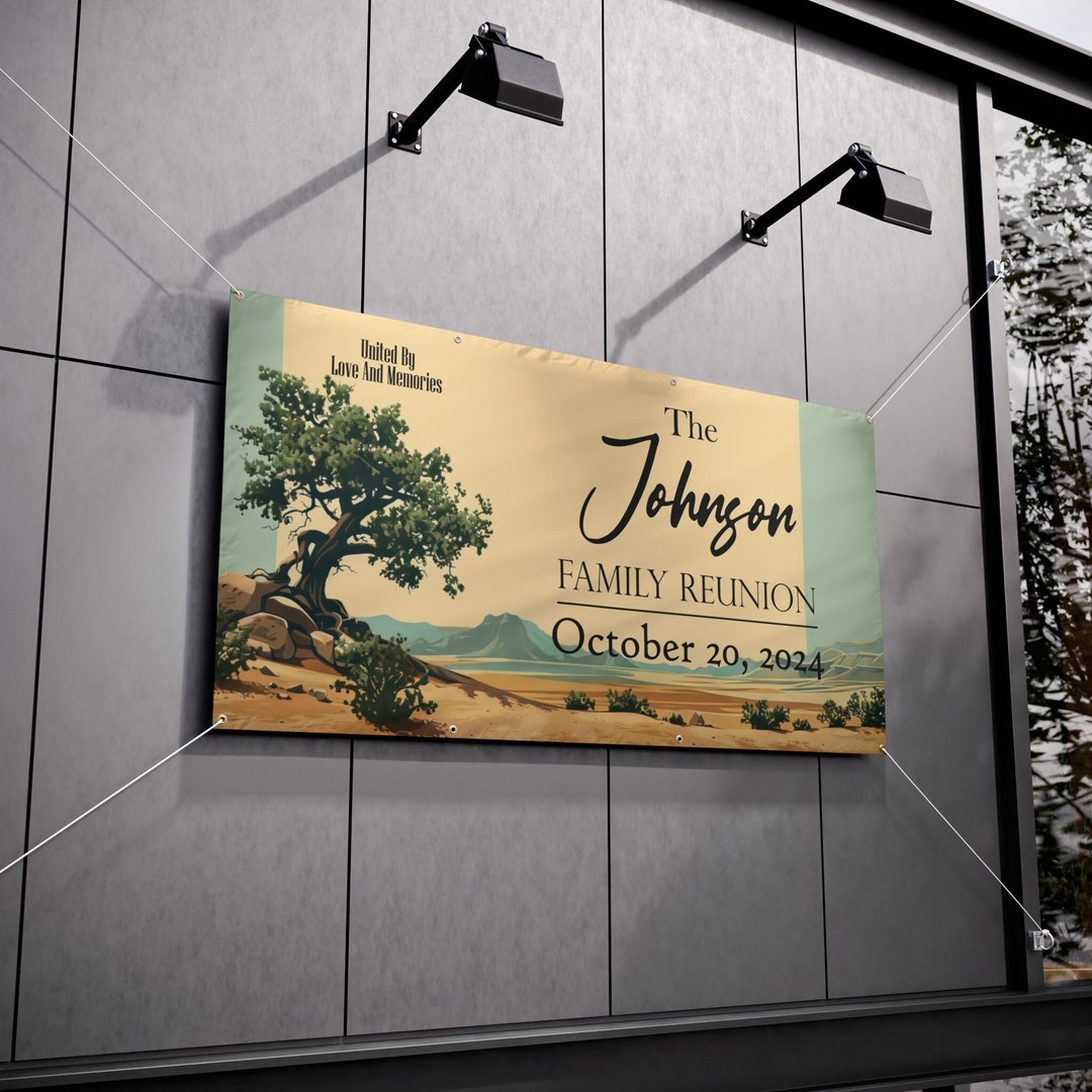 Family Reunion Banner, Personalized Vinyl Banner, Customizable Banner ...