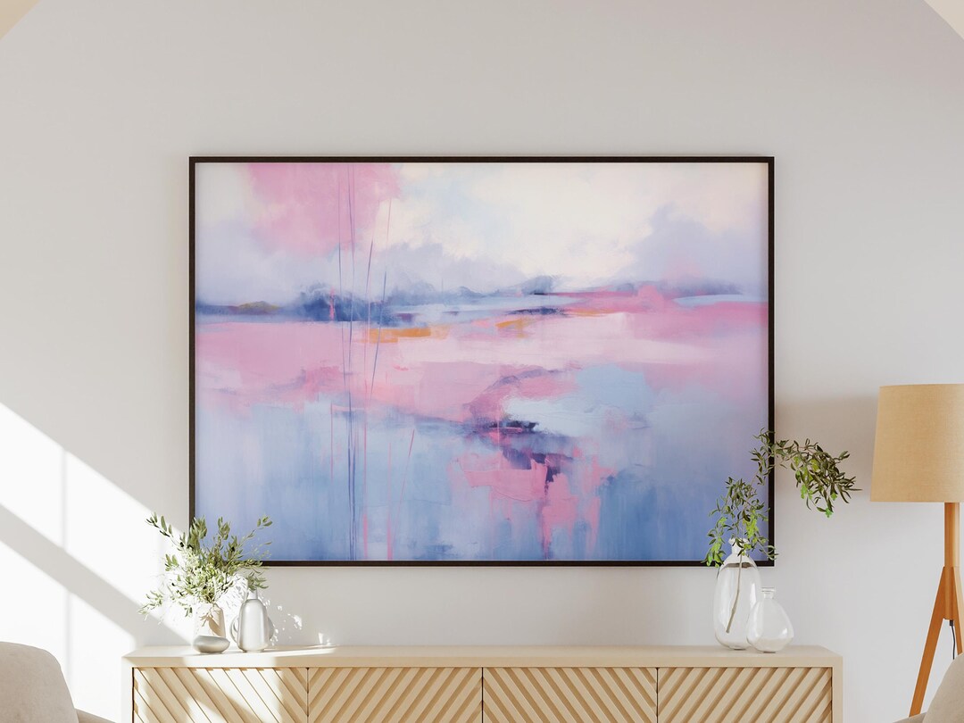 Calming Pastel Art, Original Art on Matte, Soft Painting Wall Art ...