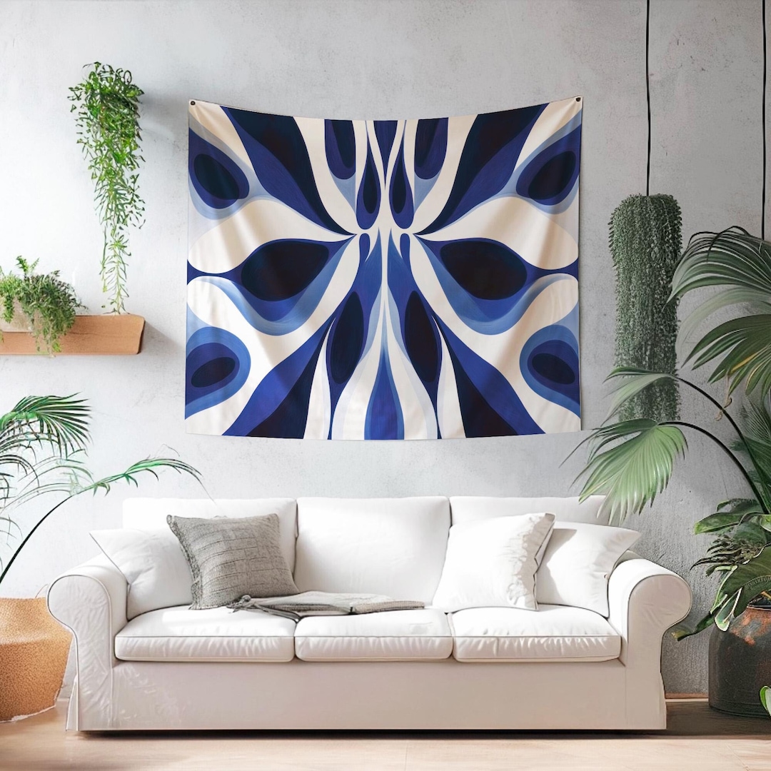 Dynamic Abstract Tapestry, Original Art on Tapestry, Posh Wall Hanging ...