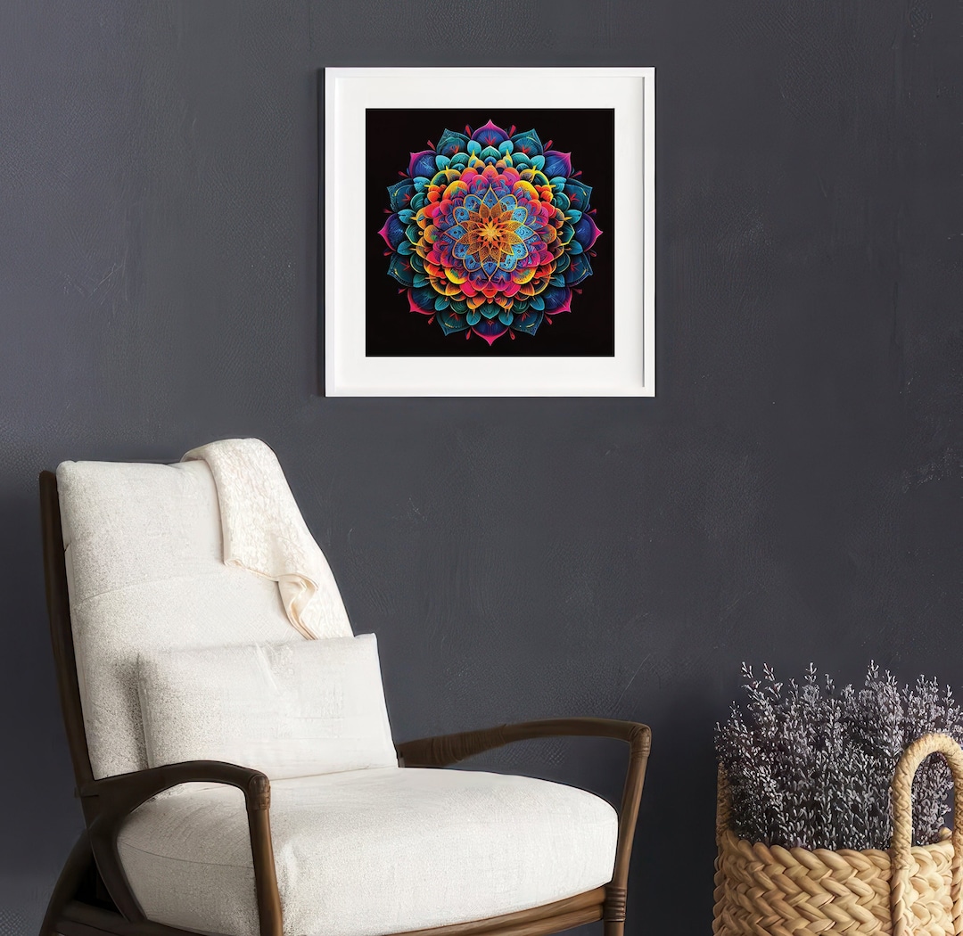 Mandala Wall Art, Mandala Wall Decor, Printable Mandala, Mandala Deco ...