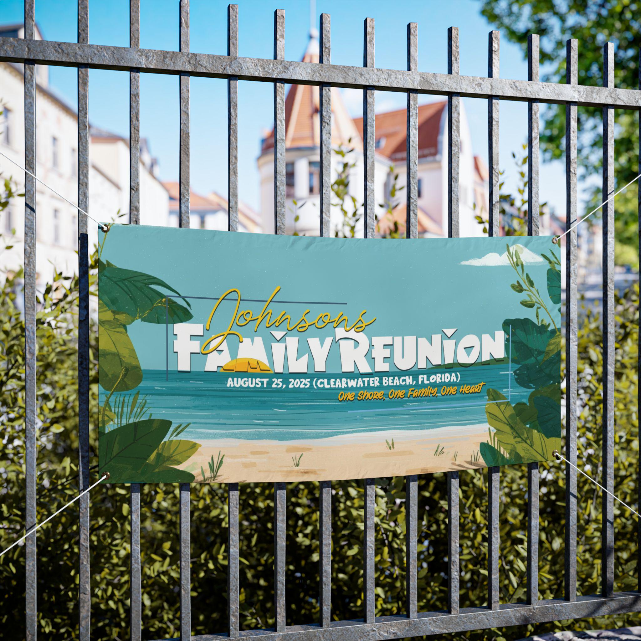 Family Reunion Banner, Personalized Vinyl Banner, Customizable Event ...