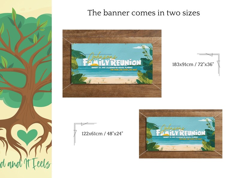 Family Reunion Banner, Personalized Vinyl Banner, Customizable Event ...