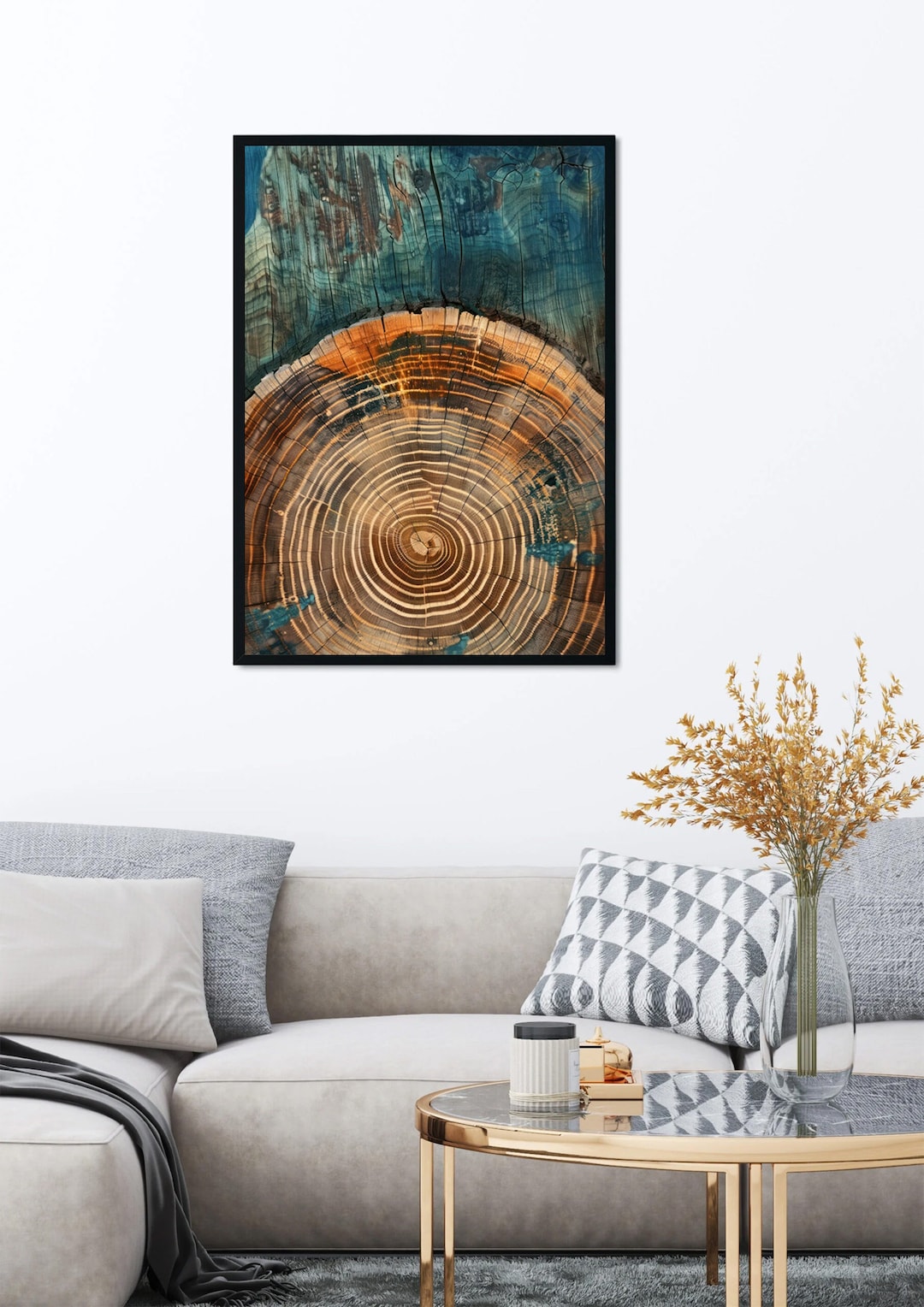 Nordic Tree Ring Abstract Art, Modern Abstract, Scandinavian Abstract ...