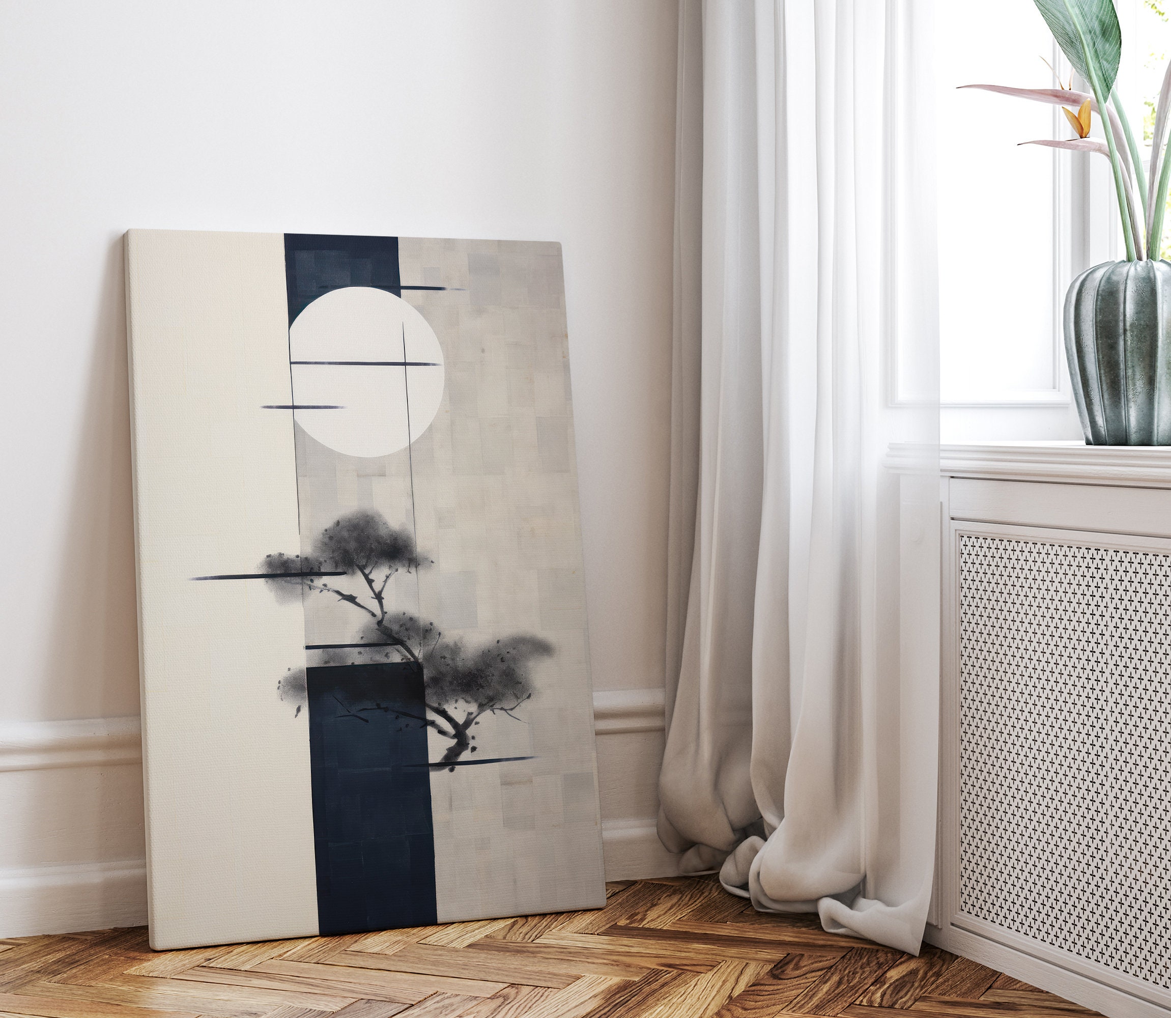 Japanese Canvas Painting Original Art on Canvas Japandi Wall - Etsy ...