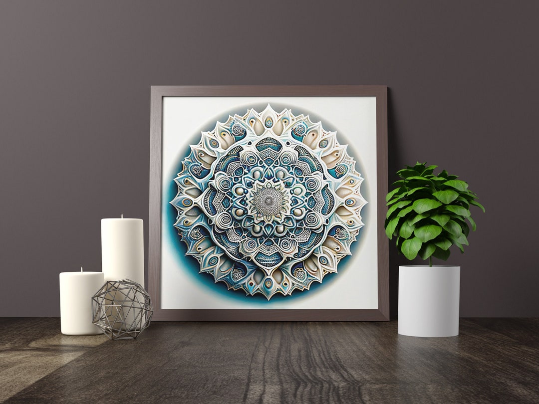 Mandala Wandkunst, spirituelles Dekor, spirituelles Mandala ...