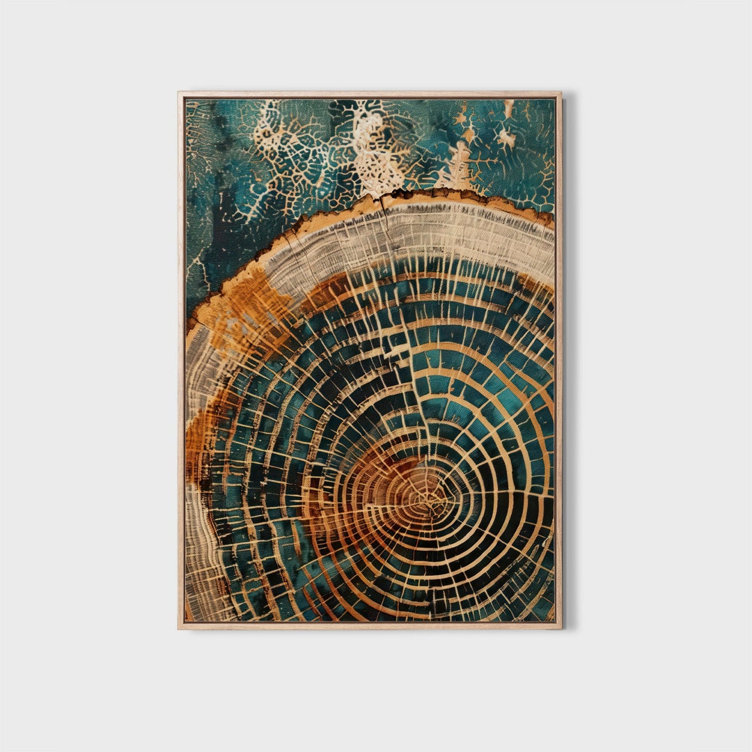 Nordic Tree Ring Abstract Art, Modern Abstract, Scandinavian Abstract ...